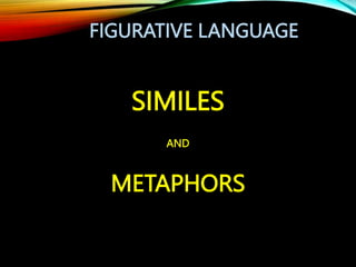 Similes and Metaphors with examples from "Crow Country" | PPT