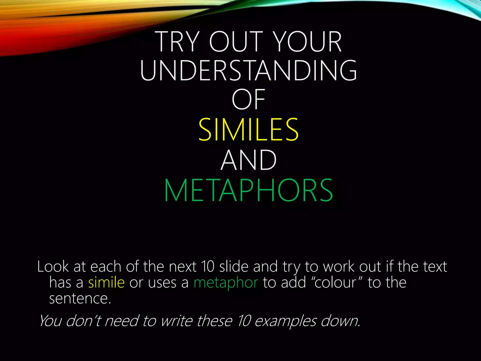 Similes and metaphors in Holes | PPT