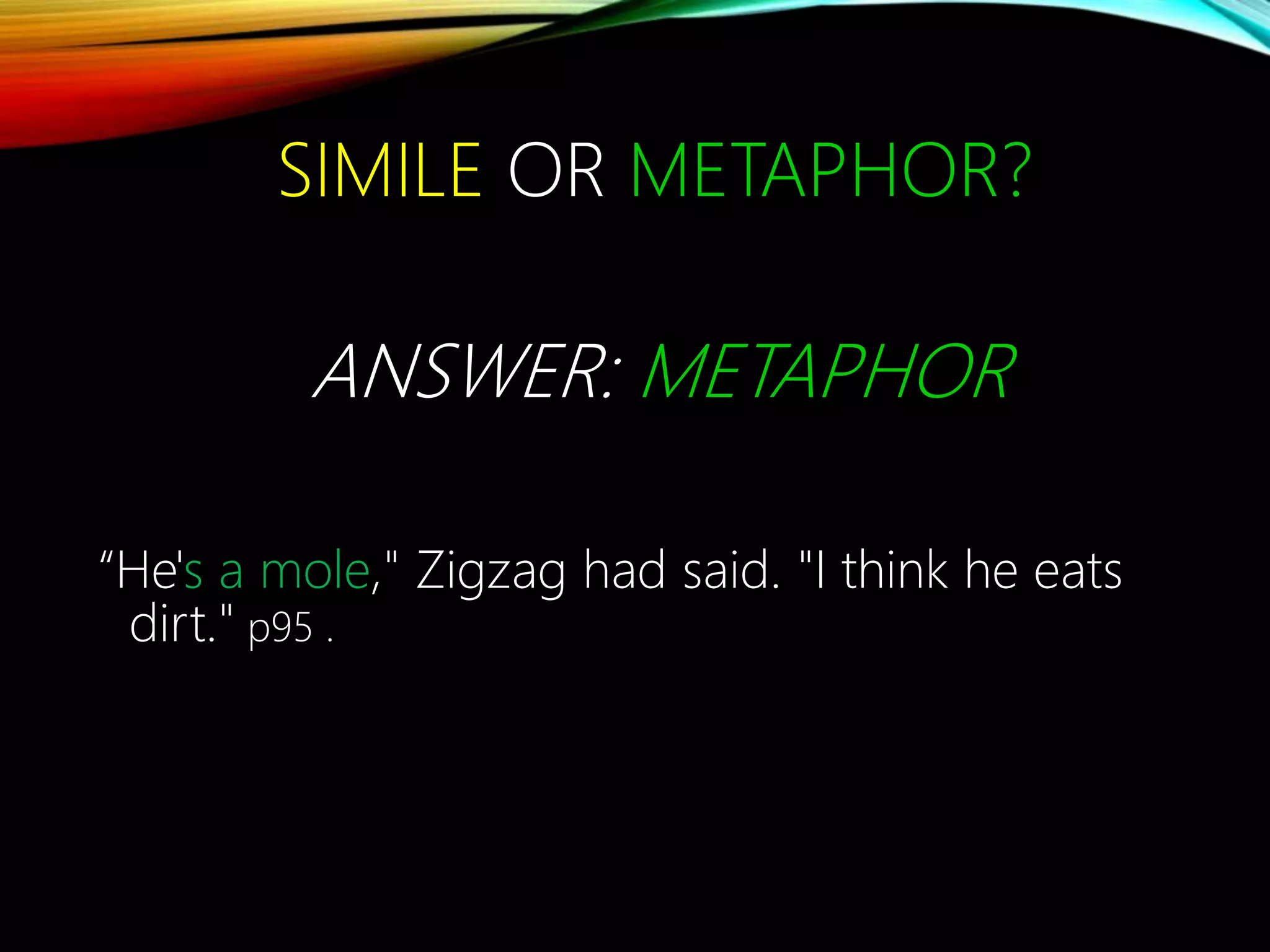 Similes and metaphors in Holes | PPT