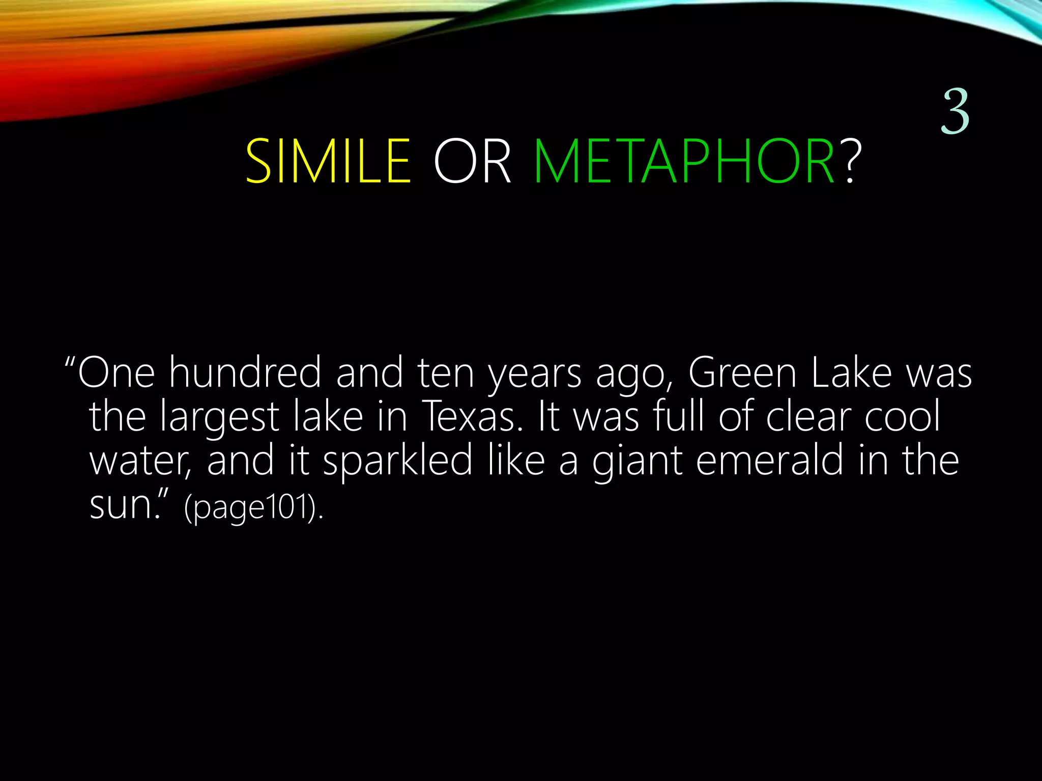 Similes and metaphors in Holes | PPT