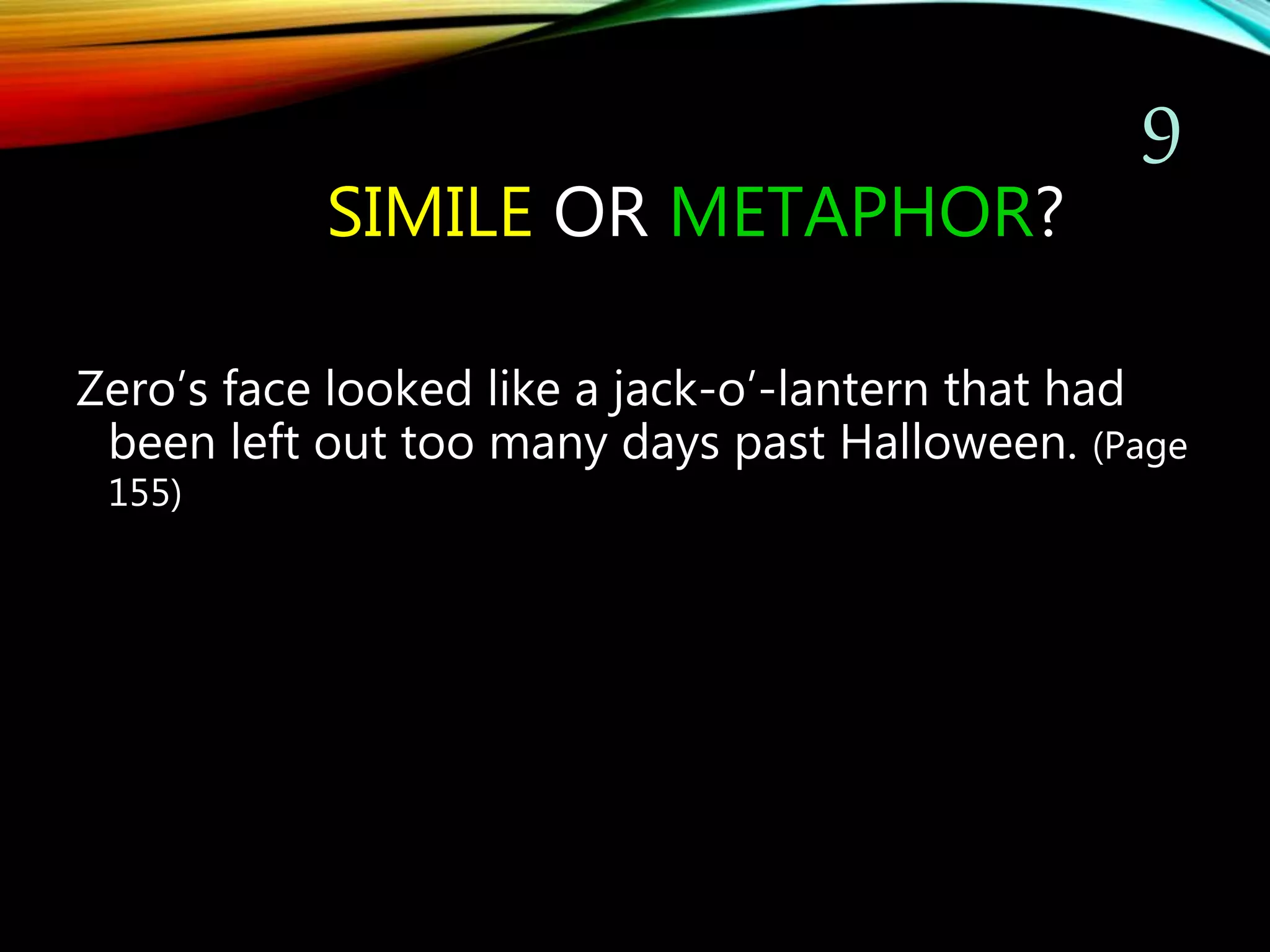 Similes and metaphors in Holes | PPT