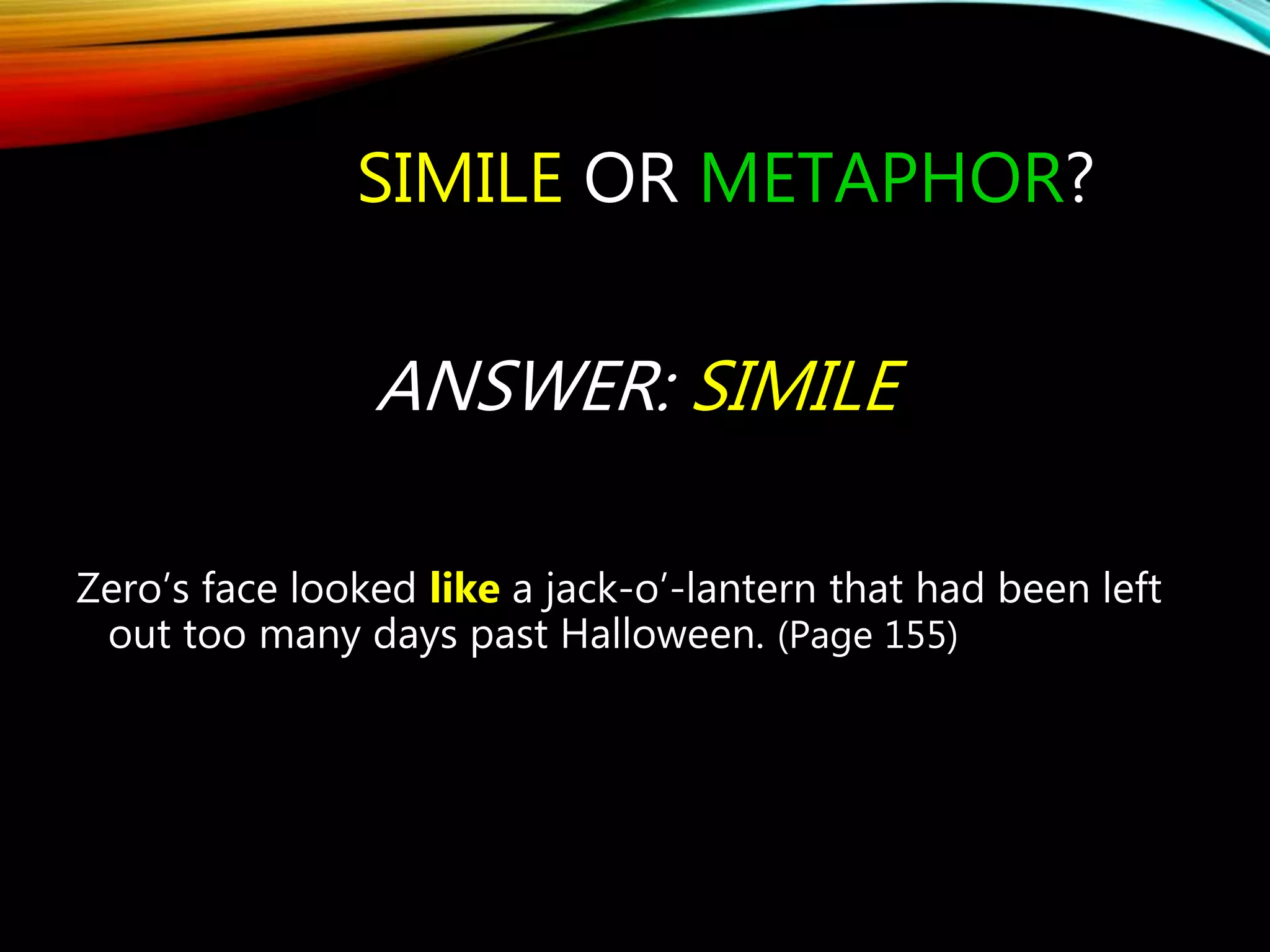 Similes and metaphors in Holes | PPT