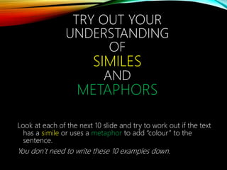 Similes and metaphors in Holes | PPT