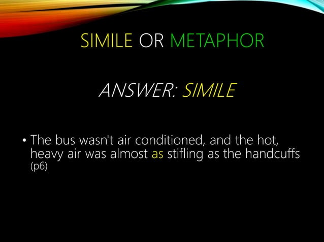 Similes and metaphors in Holes | PPT