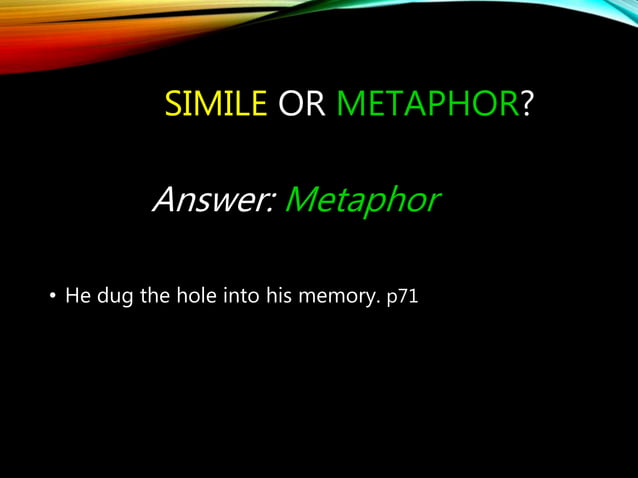 Similes and metaphors in Holes | PPT