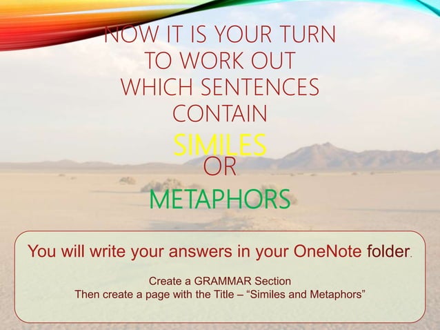 Similes and metaphors in Holes | PPT
