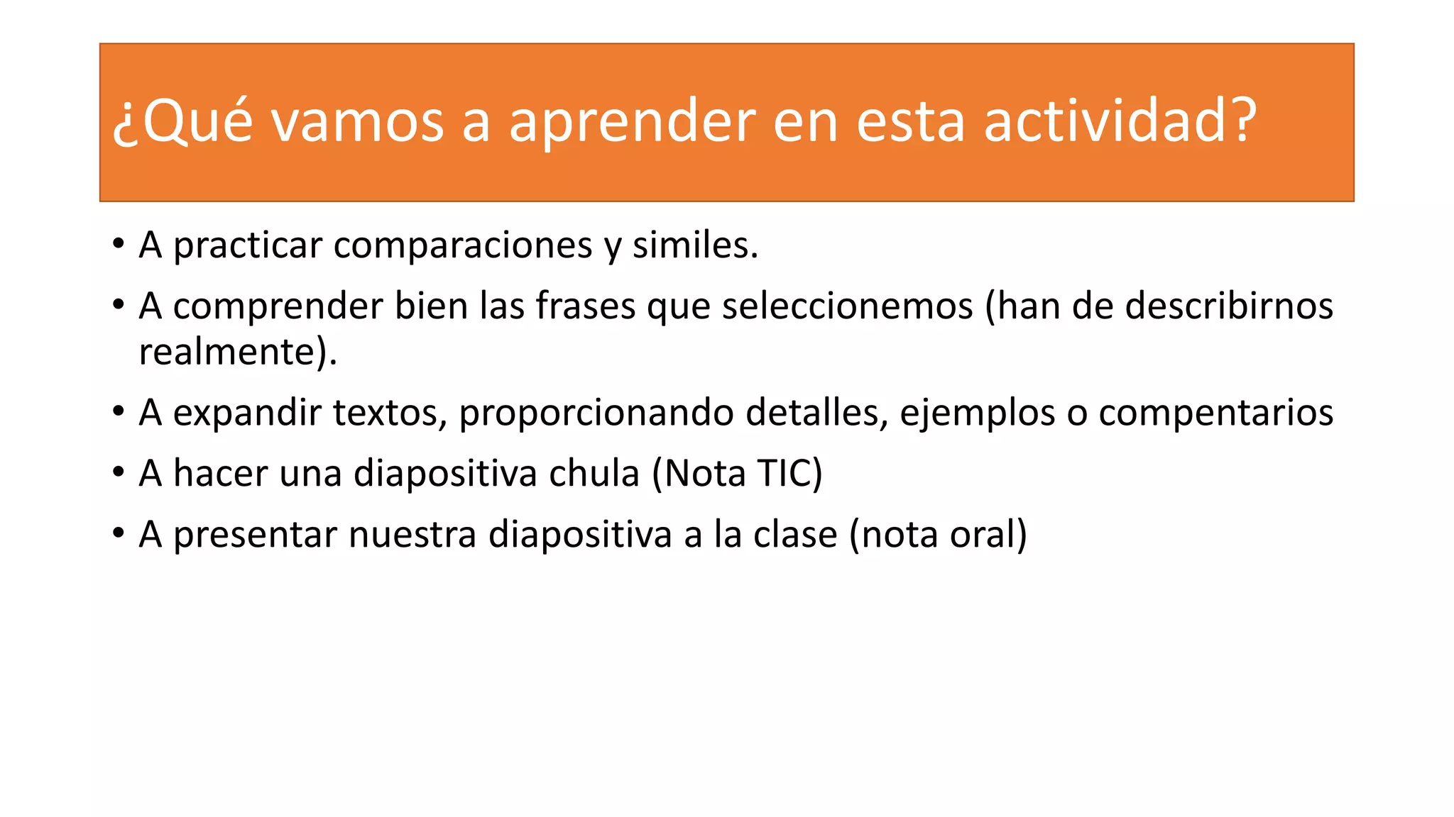 Similes for description | PPTX