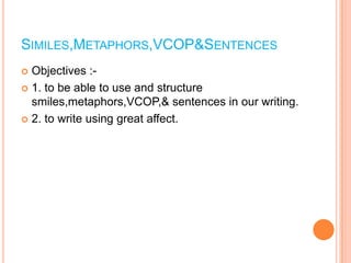 Similes,Metaphors,VCOP&Sentences | PPT