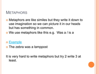 Similes,Metaphors,VCOP&Sentences | PPT