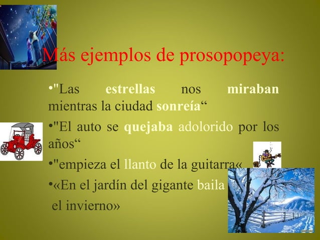 Simil, metafora y prosopopeya | PPT