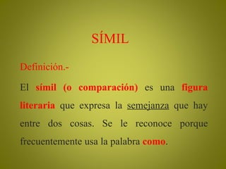 Simil, metafora y prosopopeya | PPT