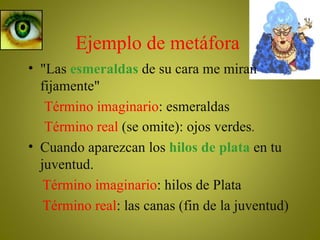 Simil, metafora y prosopopeya | PPT