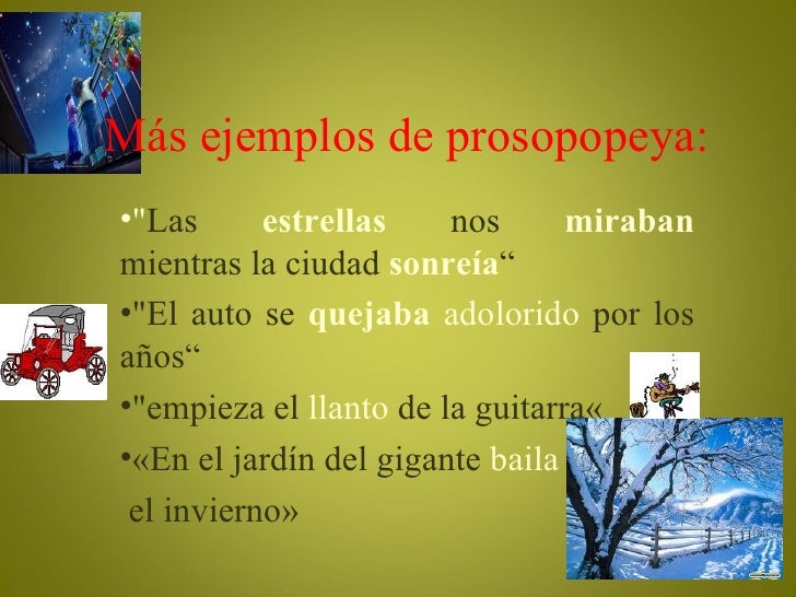 Simil, metafora y prosopopeya