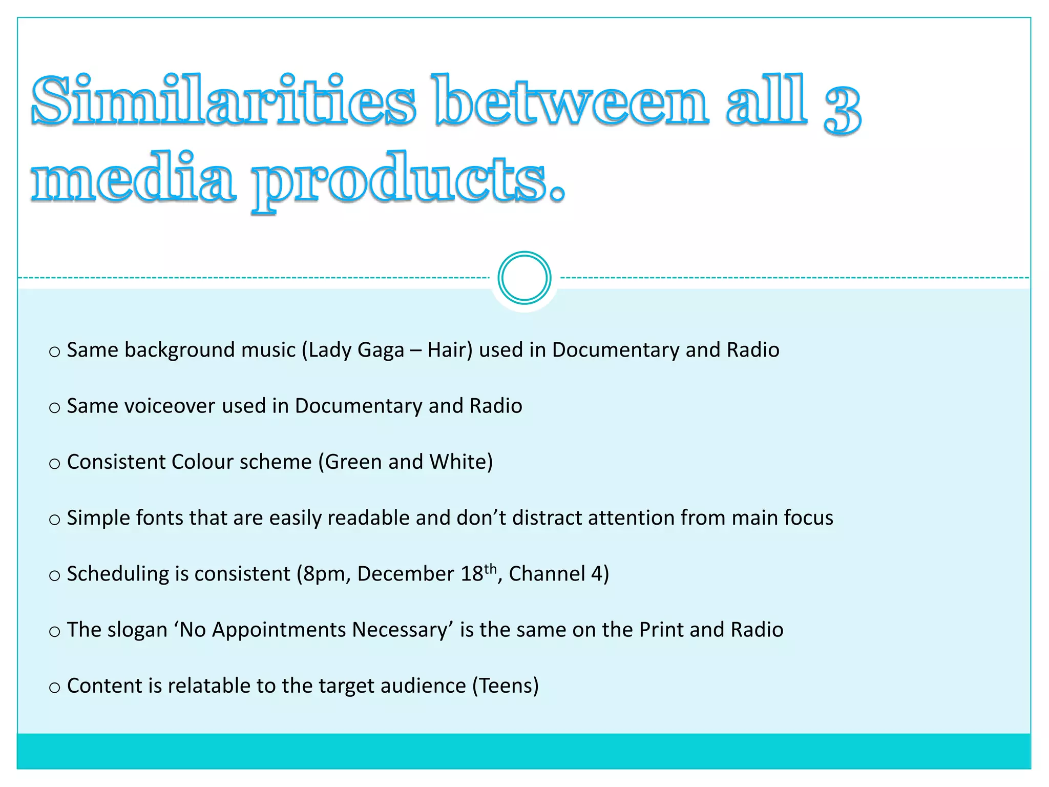 Similarities between all 3 products | PPT