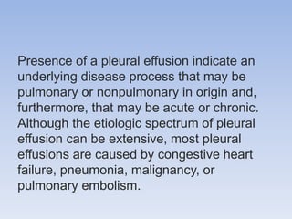 Pleural Effusiion | PPTX