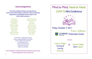 CUNY SI Mini-Conference Program | PDF | Educational Assessment | Education