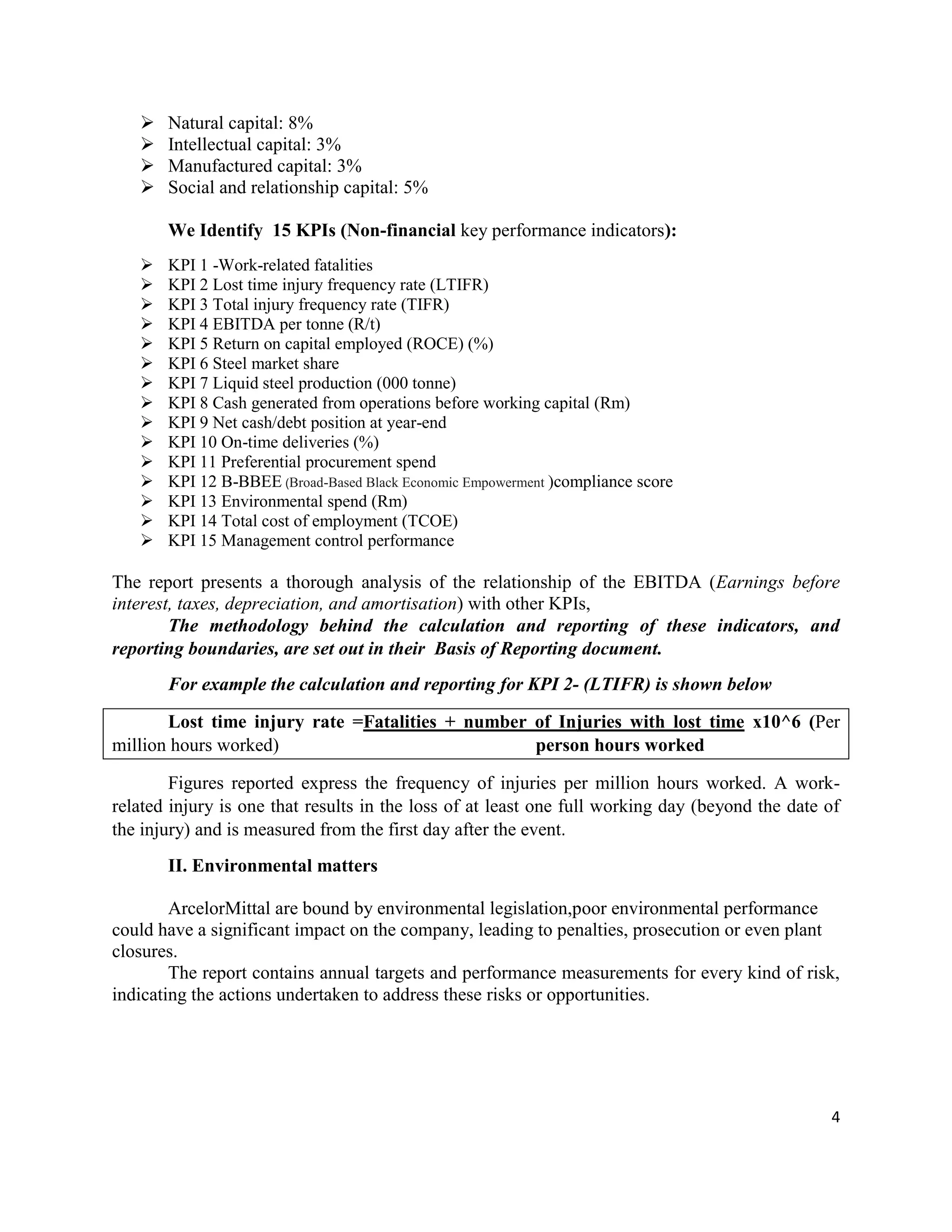 THE INTEGRATED REPORTING - Case study Arcelormittal | PDF