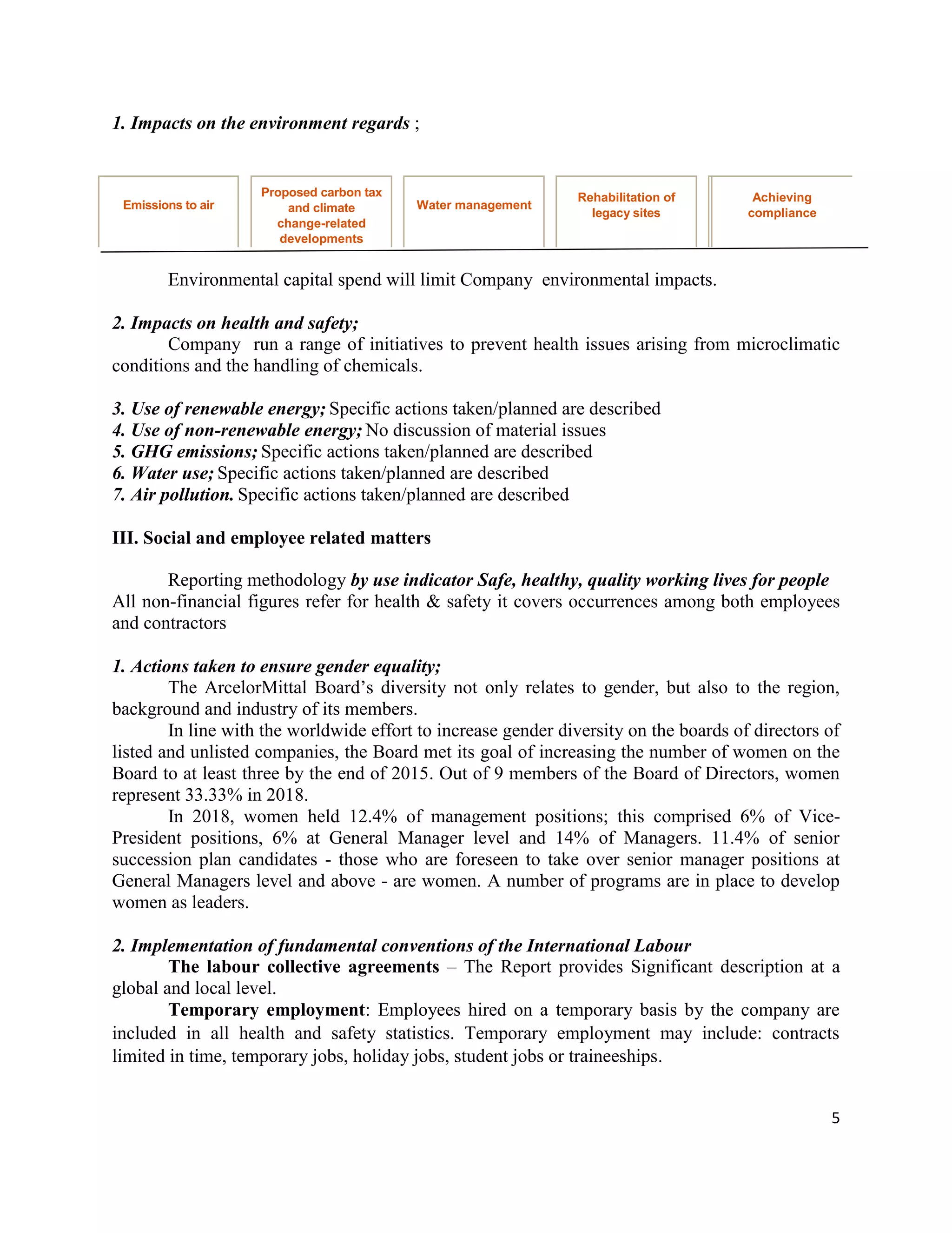 THE INTEGRATED REPORTING - Case study Arcelormittal | PDF