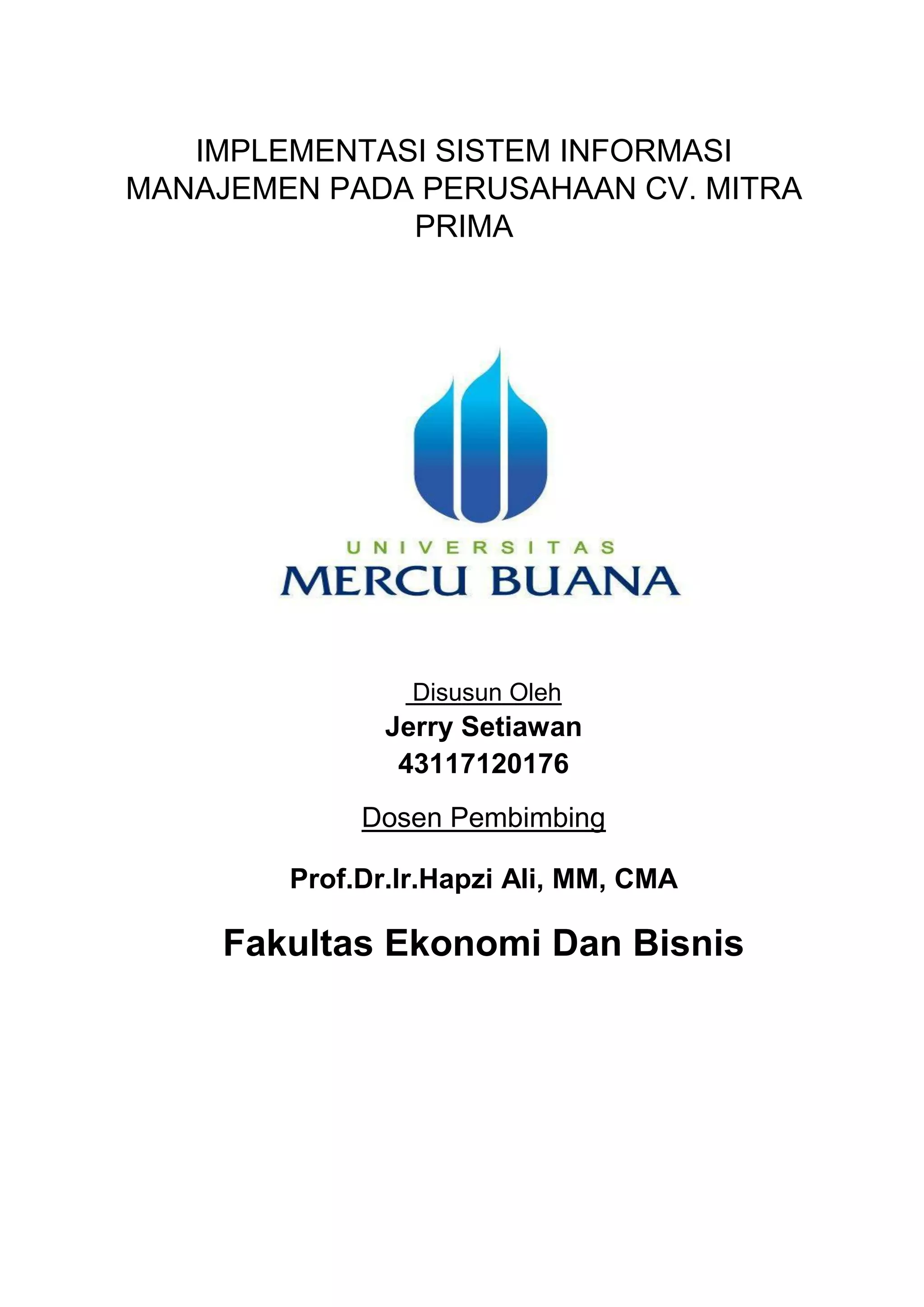 Sim, jerry setiawan, prof. dr. hapzi ali, cma, implementasi sistem ...