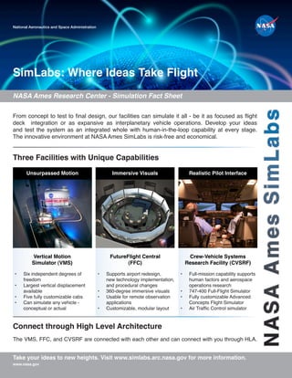 NASA SimLabs | PDF | Aviation Industry | Industries