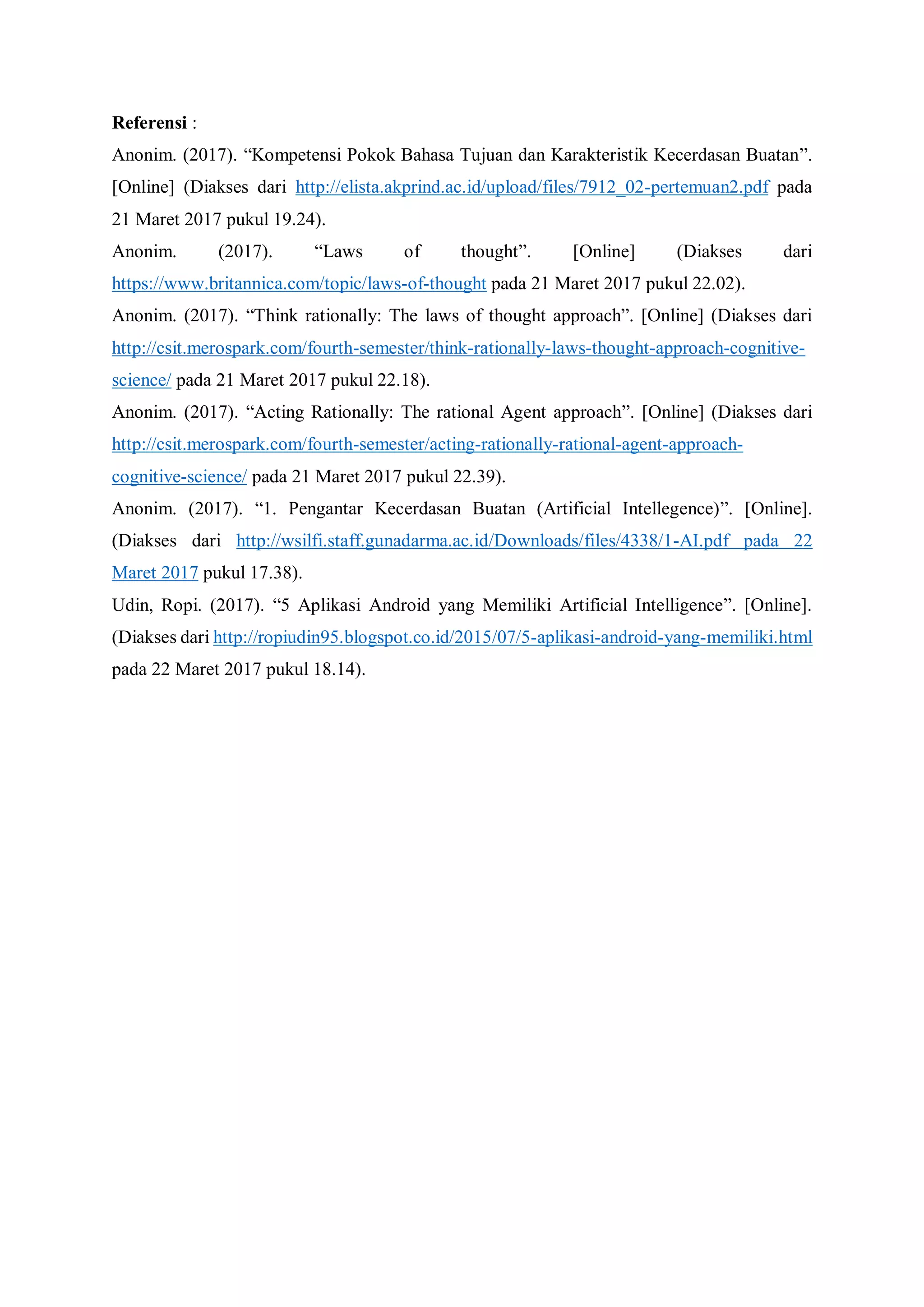 Kecerdasan Buatan | PDF