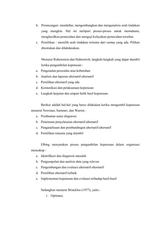 Konsep & Sistem Pengambilan Keputusan | PDF