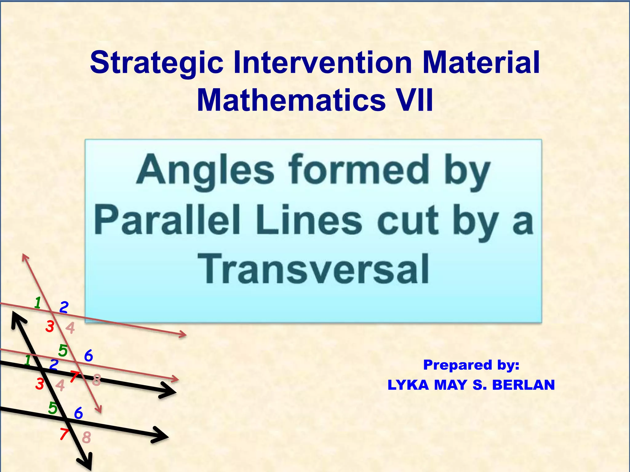 Sample SIM math 7 3rd quarter | PPT