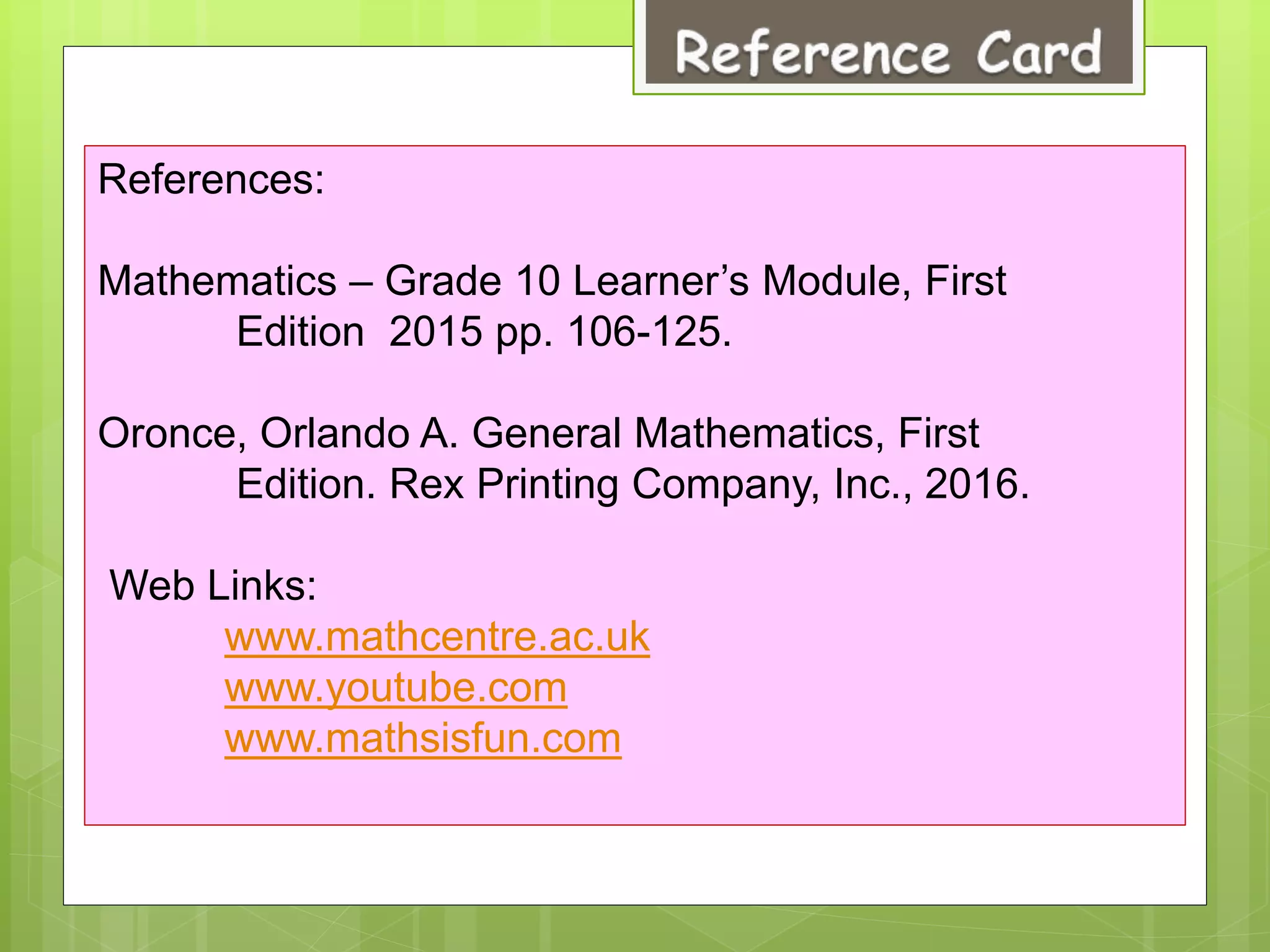 Sim(mathematics 10 polynomial functions) | PPTX