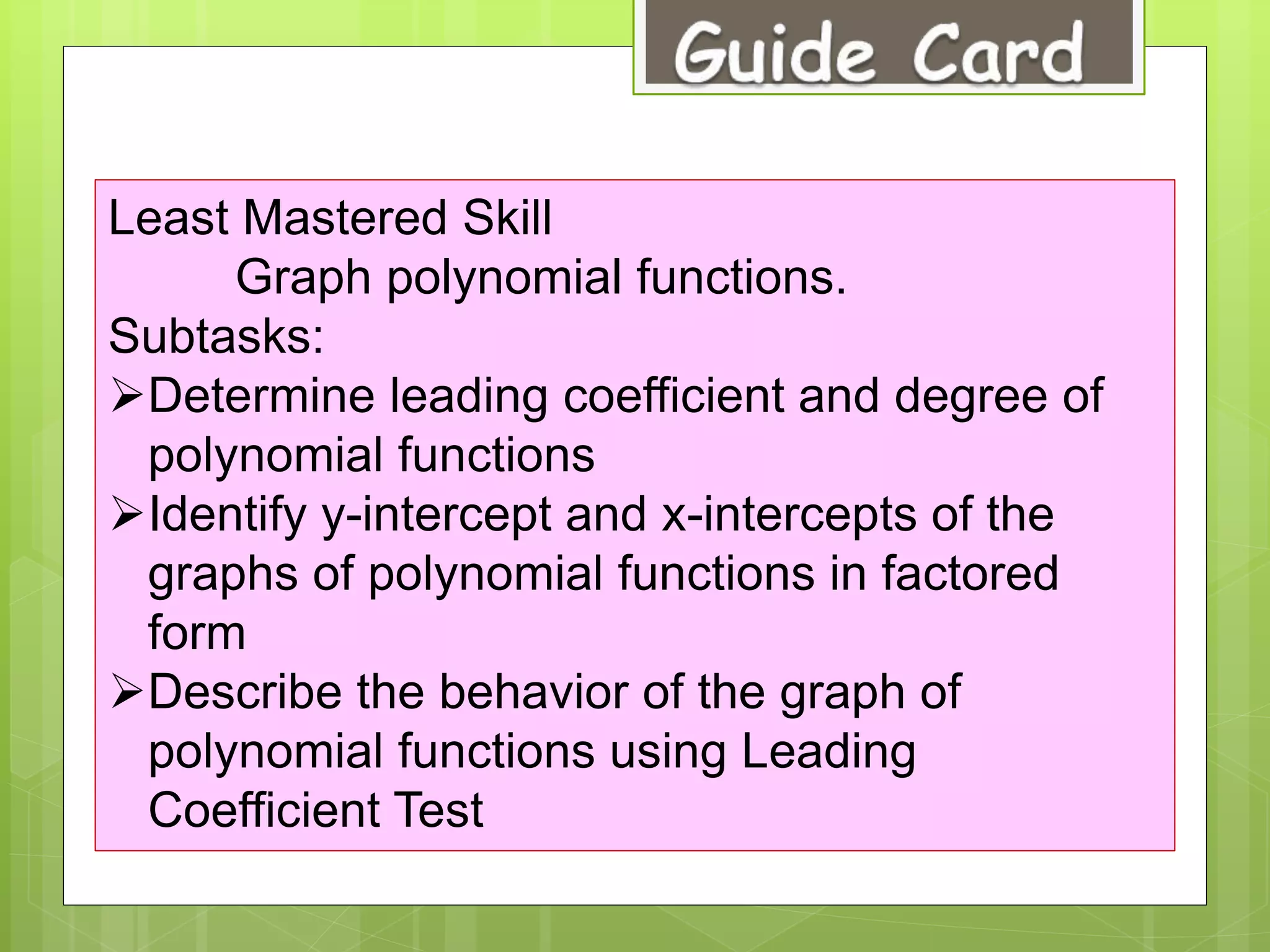 Sim(mathematics 10 polynomial functions) | PPTX