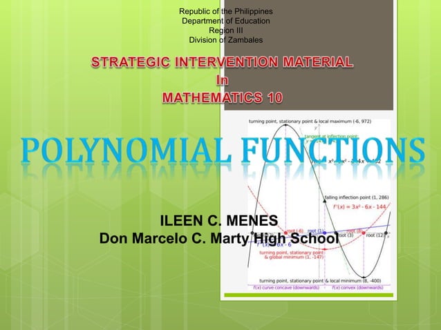 Sim(mathematics 10 polynomial functions) | PPTX | Physics | Science