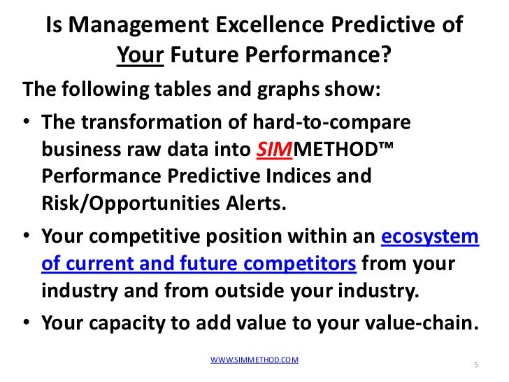 Is your management excellence predictive of your future performance