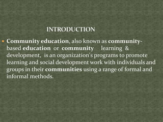community education | PPTX