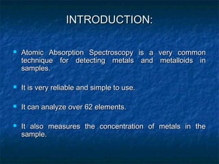 atomic absorption spectroscopy | PPT
