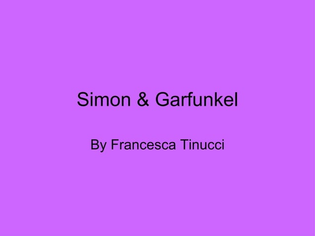 Simon & garfunkel 2 | PPT