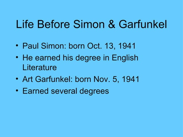 Simon & garfunkel 2 | PPT