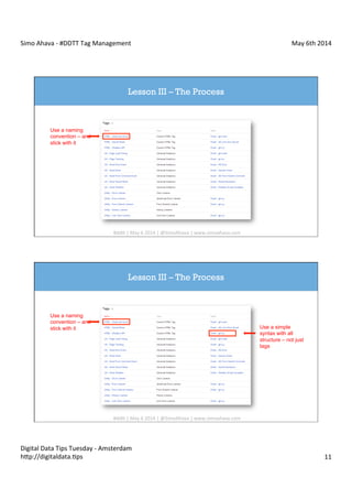Digital Data Tips Tuesday #1 - Tag Management: Simo Ahava - NetBooster ...