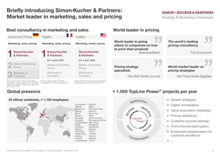 Simon-Kucher Product Tank Pricing Session November 2017 | PDF