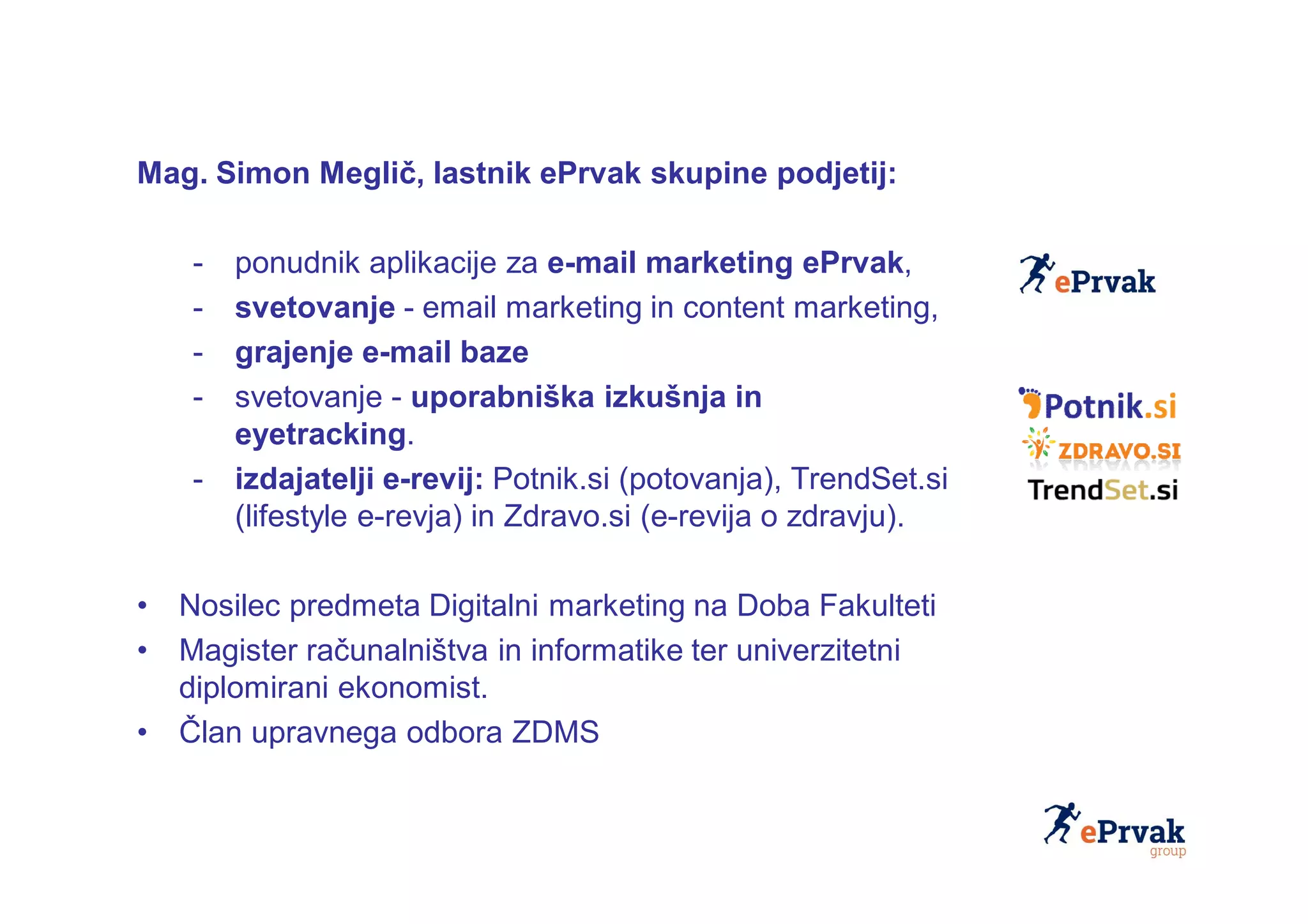 Digitalni direktni marketing (Simon Meglič) | PDF