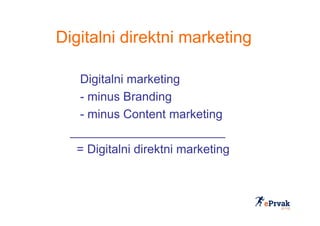 Digitalni direktni marketing (Simon Meglič) | PDF