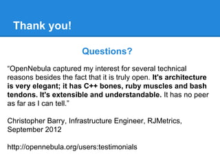 Monitoring Large-scale Cloud Infrastructures with OpenNebula | PDF