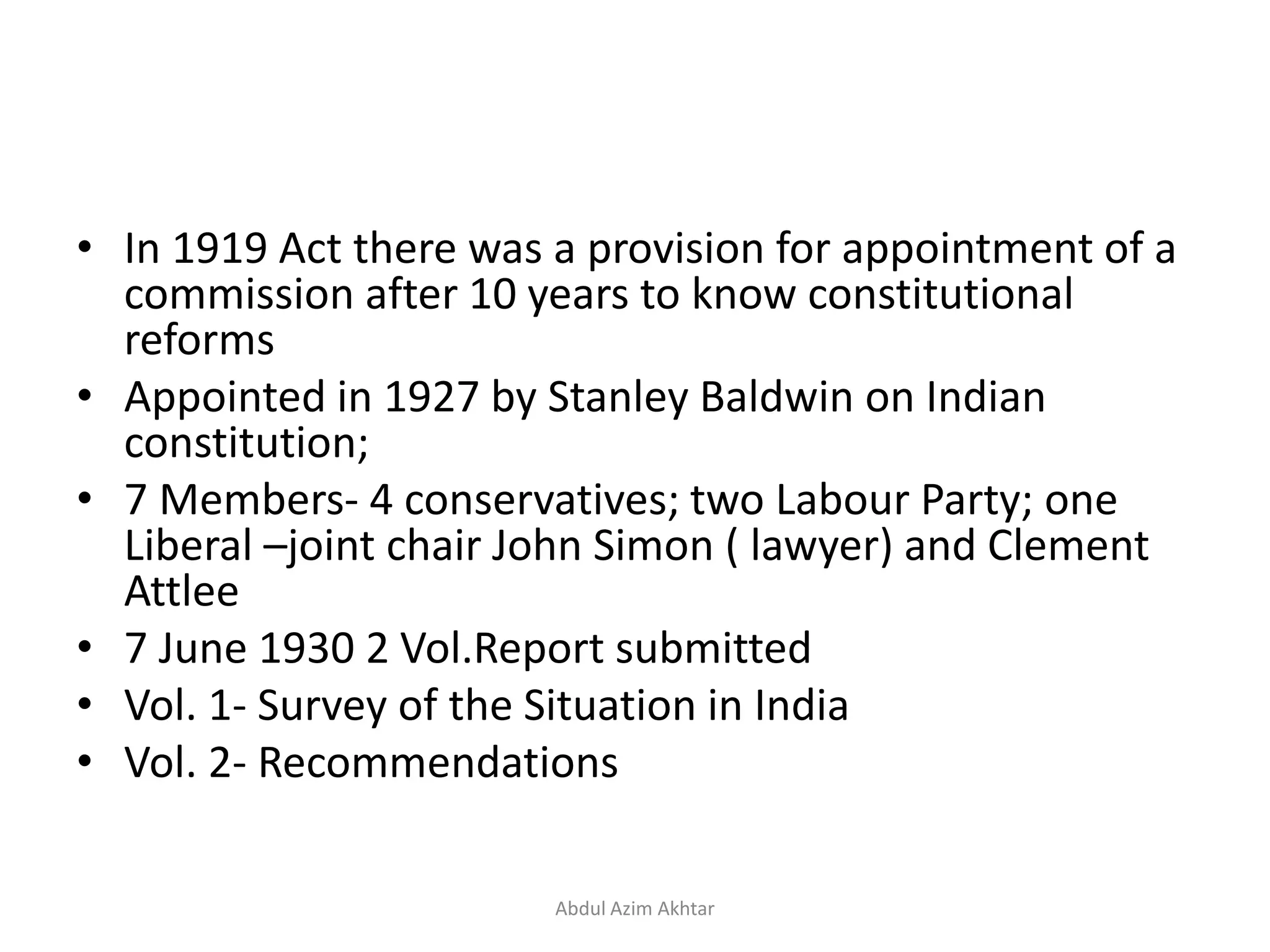 Simon commission | PPTX