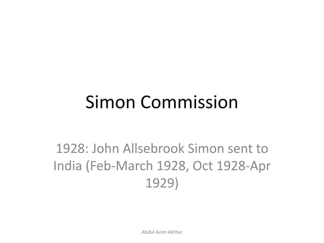 Simon commission | PPTX