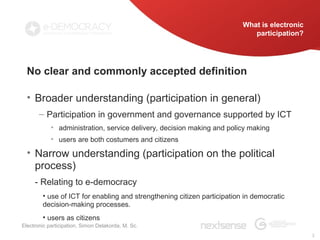 [2011] e-Participation - Simon Delakorda | PPT