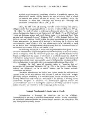 Simone A. Gardiner & Dr. Wm. A. Kritsonis | PDF
