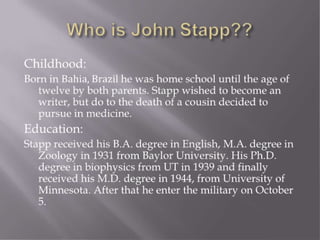John Stapp | PPT