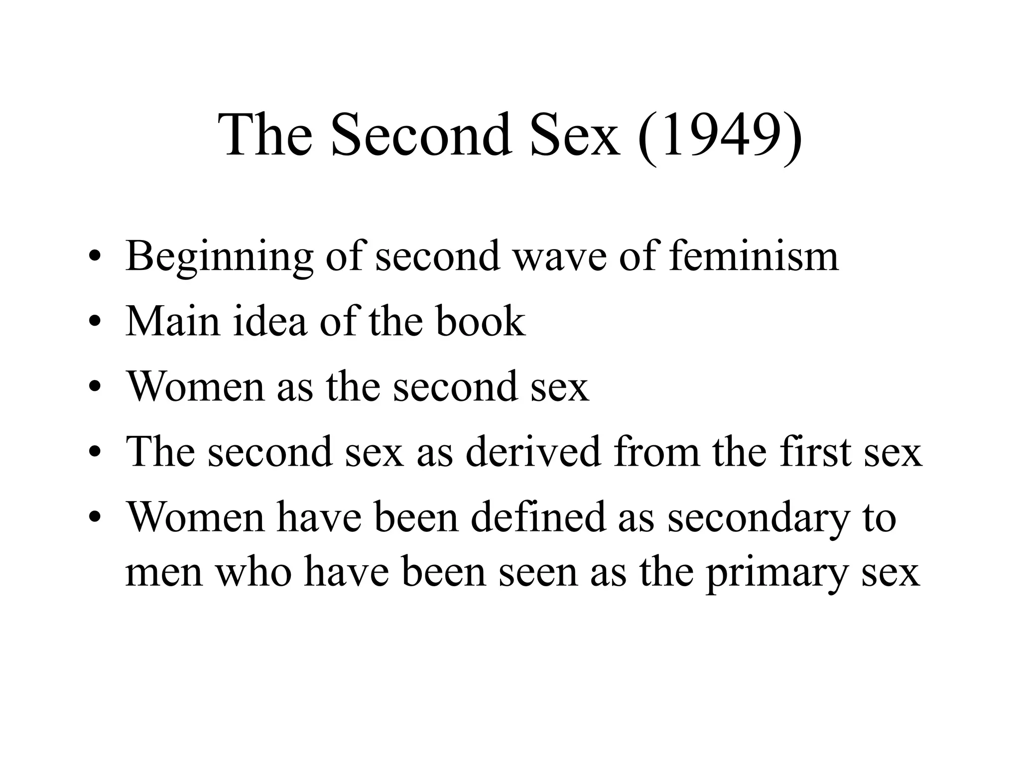 Introduction To The Second Sex Notespdf