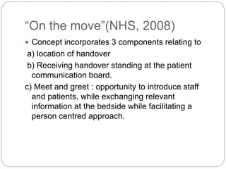 Quality Improvement Through Effective Staff Handover | PPTX