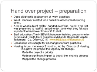 Quality Improvement Through Effective Staff Handover | PPTX
