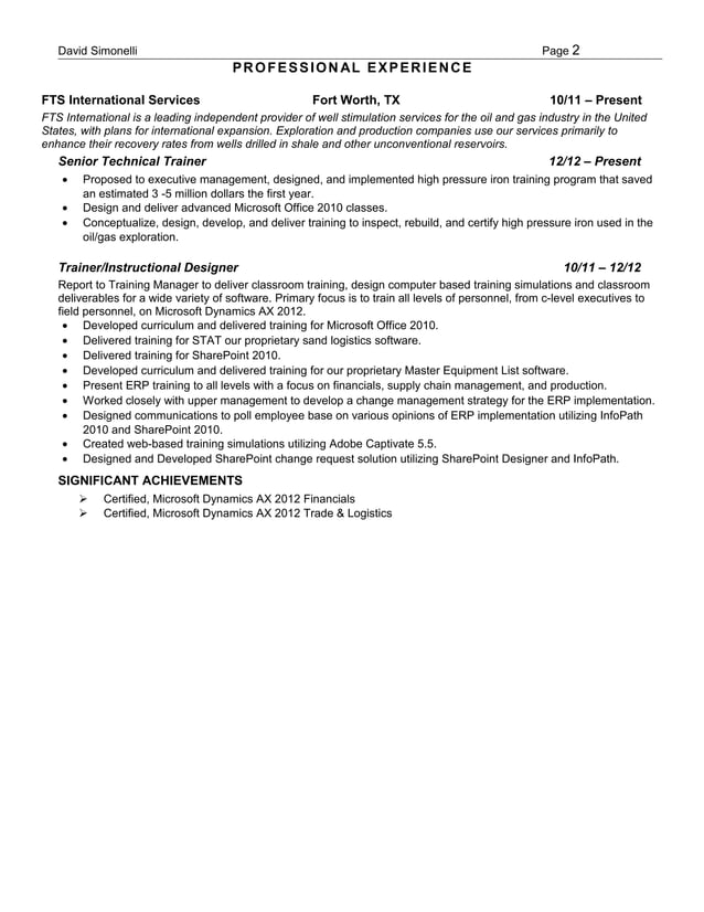 Simonelli resume | PDF