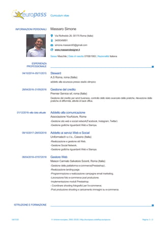 Simone massaro cv | PDF